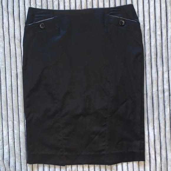 Bebe Skirts Bebe Black Satin Sexy Pencil Skirt Poshmark